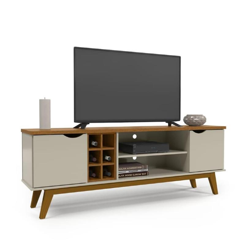 Rack Para TV Até 65" 2 Portas 1 Prateleira Adega Retrô Home - Patrimar ...