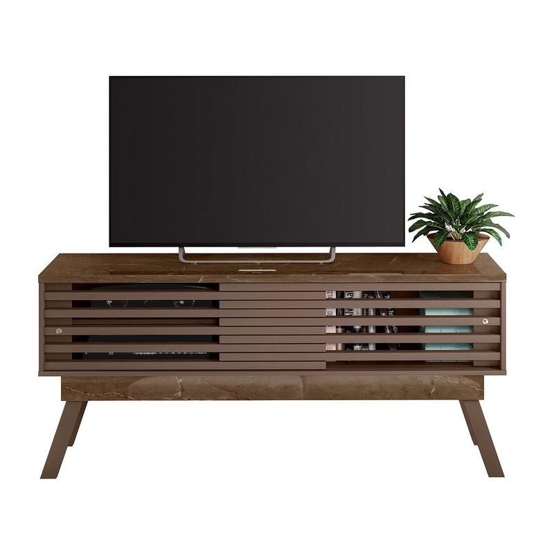 Rack para TV até 65 Polegadas 2 Portas Frizz Madetec Cor Imperial Sépia ...