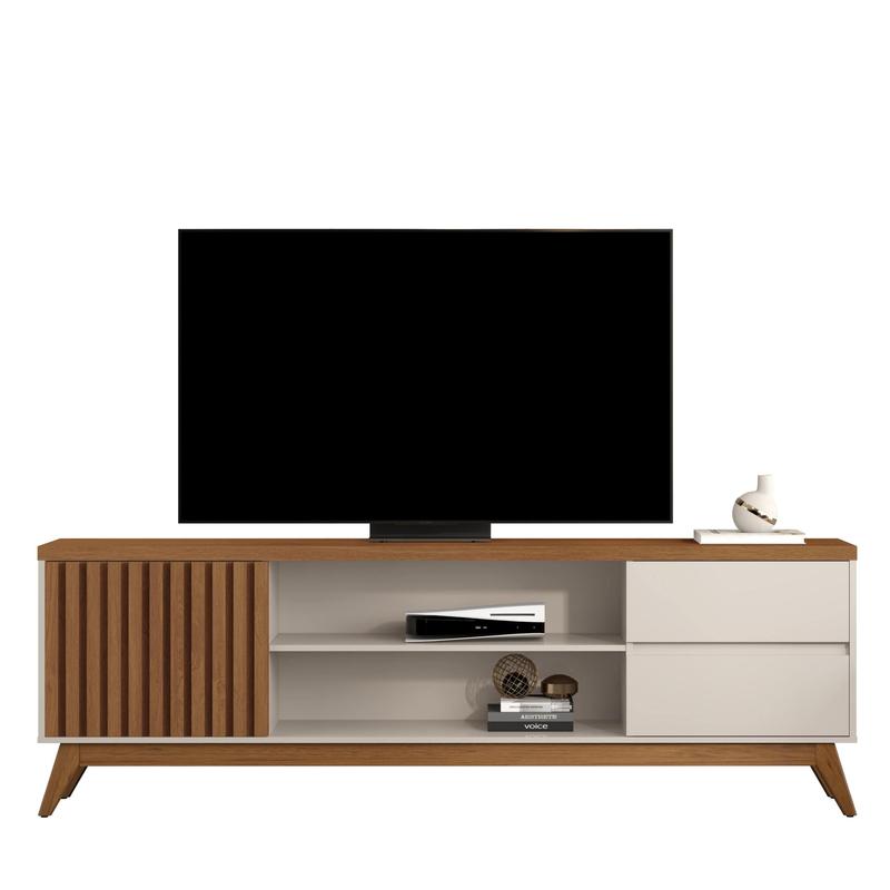 Rack para TV até 72 polegadas Berlim 1.8 com 2 Gavetas e 1 Porta - Mega ...