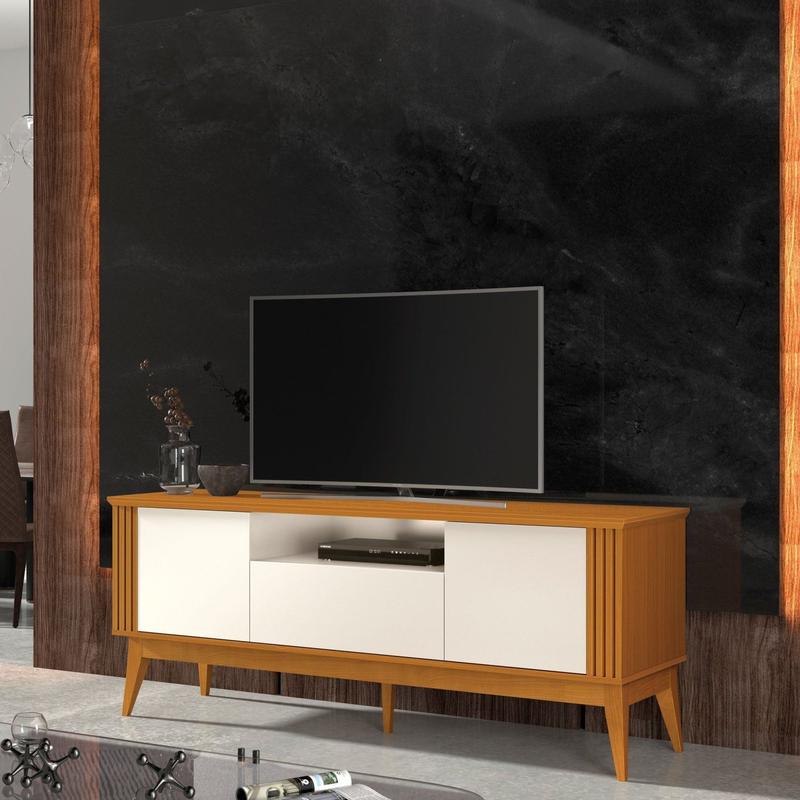 Rack para TV até 75 Polegadas 2 Portas 1 Gaveta Morgan 1.80 EDN Móveis ...