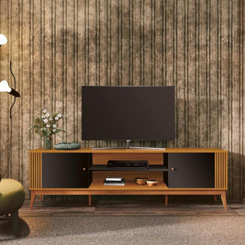 Rack para TV até 75 Polegadas 200cm 2 Portas Legacy EDN Móveis - Rack ...