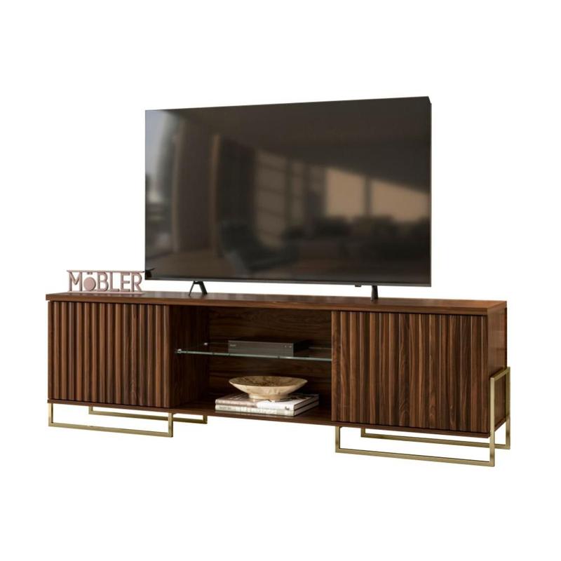 Rack para TVs 75 Polegadas Ripado Julieta Palisandro - Möbler - Rack ...