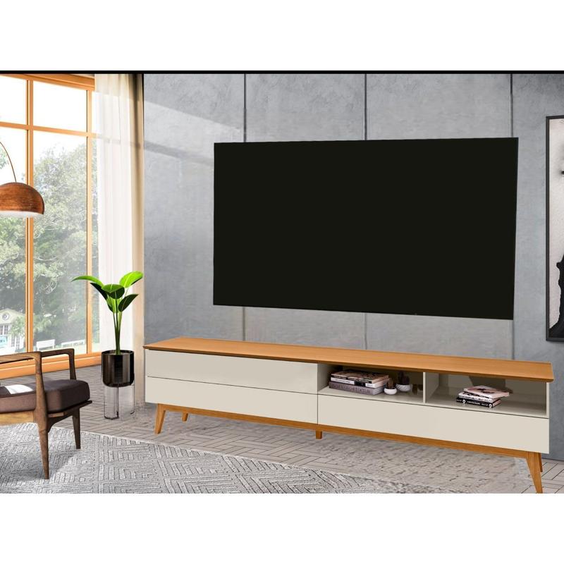 Rack para TVs até 70 Polegadas 219cm 2 Gavetas 3 Nichos Tebarrot - Rack ...