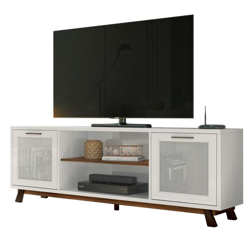 Rack para TVs até 75 Polegadas Hannah Palisandro Branco - Möbler - Rack - Magazine Luiza