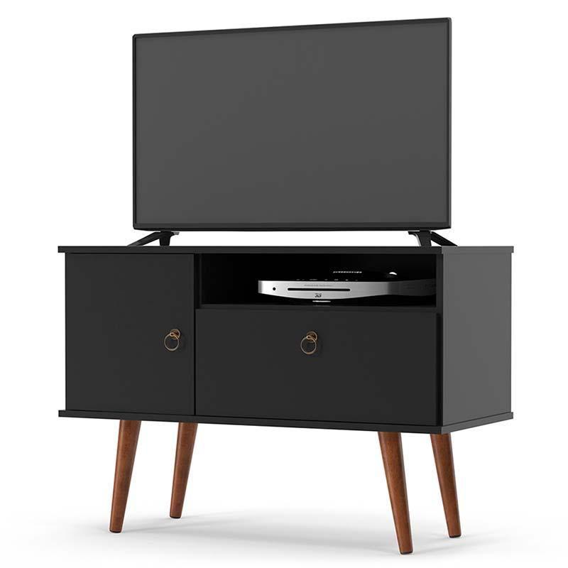 Rack Pequeno Retrô TV 32 Polegadas 90cm Yan Patrimar Preto - Rack - Magazine Luiza
