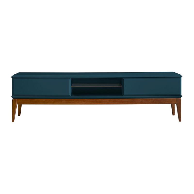 Rack Ravel Cacau e Azul Marinho 176 cm - Maxima - Rack - Magazine Luiza