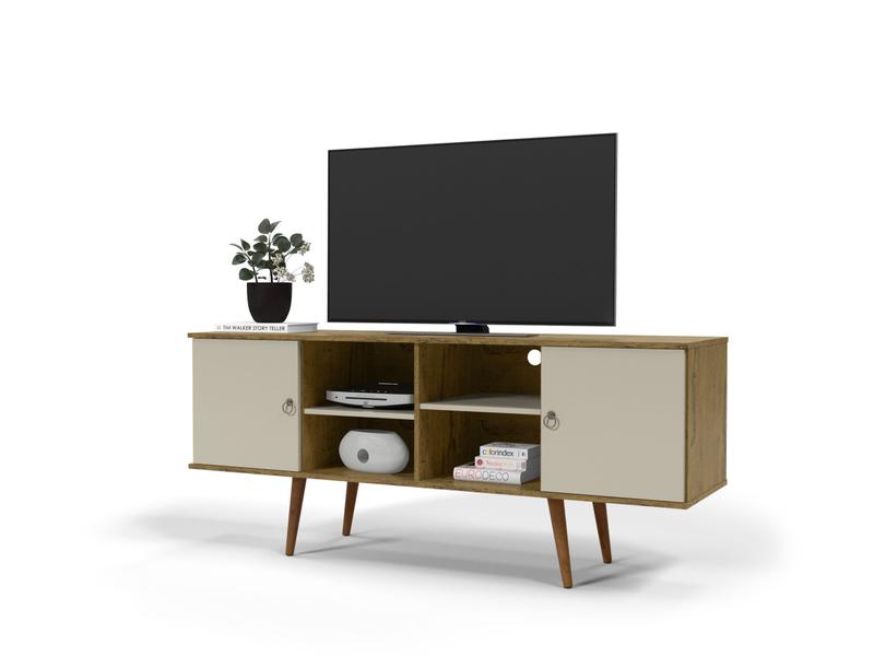 Rack Retrô para Sala TV 55"Apartamento Estrela Patrimar Móveis - Rack ...