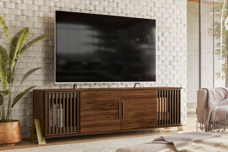 Rack Ripado para TVs até 75 Polegadas London Palisandro - Möbler - Rack ...