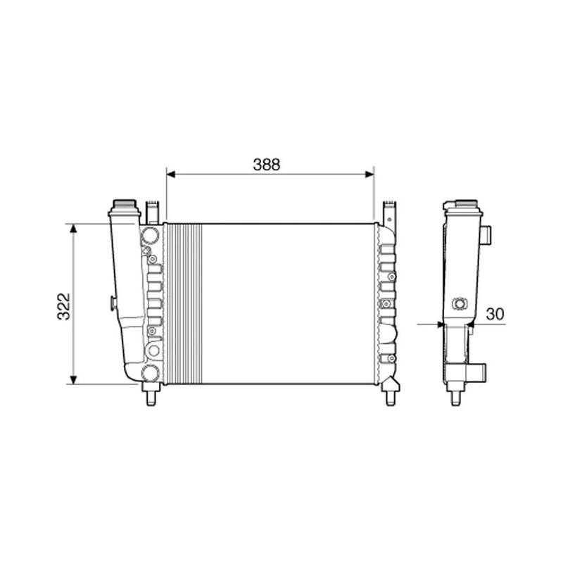 Radiador Fiat Elba / Premio / Uno Mille 1.0 / 1.3 / 1.5 1993 - Visconde/modine - Radiador ...
