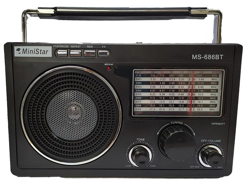 Rádio A Pilha E Tomada Am Fm Pen Drive SW Com Sd Usb Antena - Ministar ...