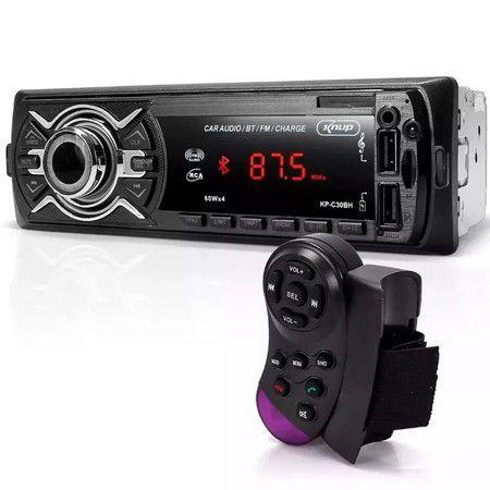 Radio automotivo bluetooth USB e leitor de cartão SD MP3 Fm Knup KP-C29BH - Som Automotivo ...