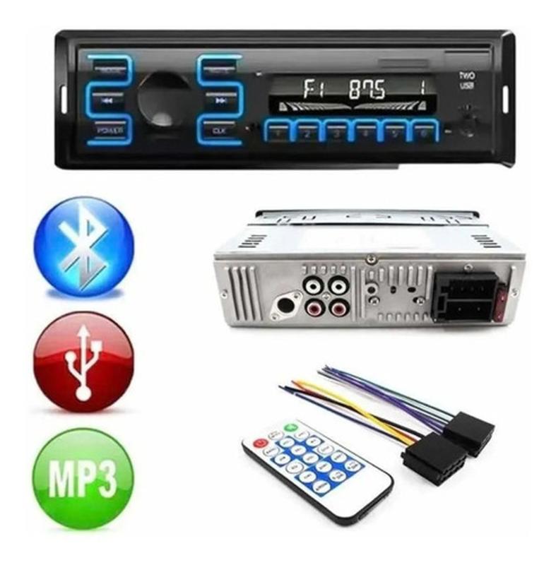 Rádio Automotivo MP3 Plus TayTech 4x 45W 2 USB com Bluetooth e Controle ...