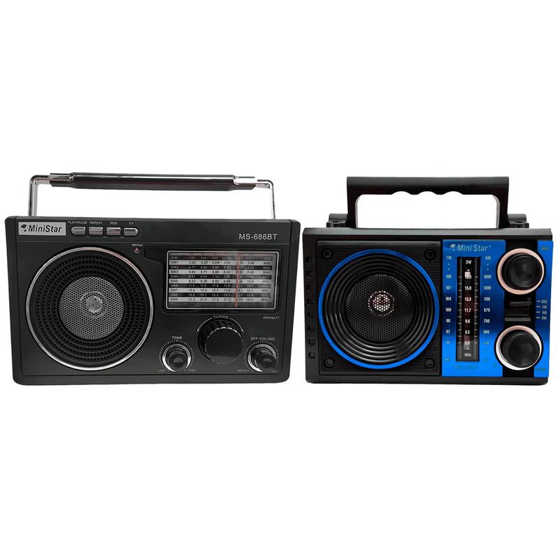 Radio Fm Am Recarregável Portátil Antena Sw Usb - MiniStar - Rádio ...