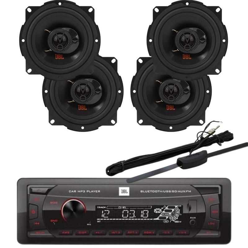 Rádio JBL Celebrity 100 BT/USB/SD/FM/Aux + 4 Alto Falantes JBL 5TRFX55 ...
