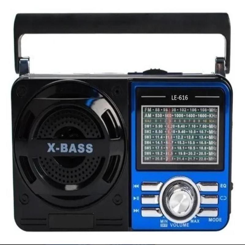 Rádio Lelong LE-616 3 Faixas FM/AM/SW1-7 Azul - Rádio Portátil ...