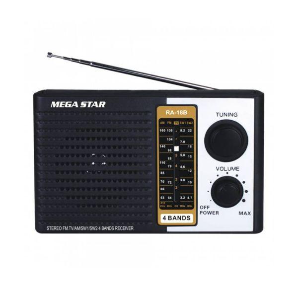 Rádio Mega Star RA18B AM/FM 4 Bandas- Envio Rapido - Rádio Portátil ...