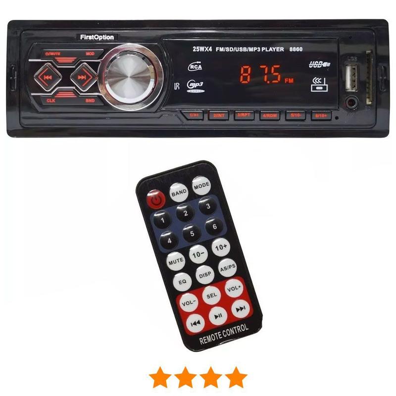 Rádio Mp3 Player First Option 8860 Som Fm Usb Sd Controle - Prime ...