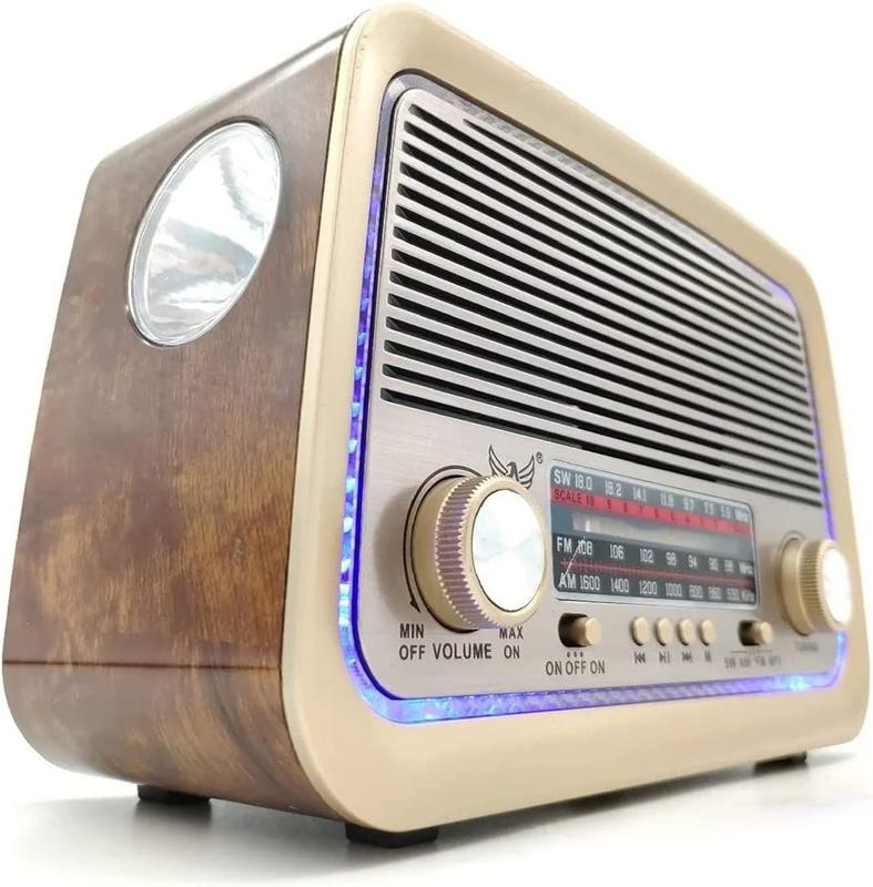 Rádio Portátil 3199 Retro Vintage AM/FM Bluetooth Lanterna - Altomex ...