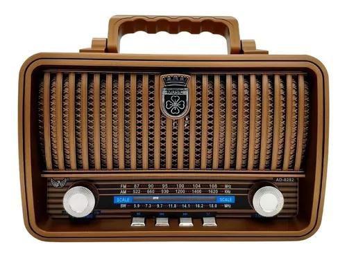 Rádio Portátil Altomex Retro Vintage Am/fm Bluetooth Usb - AD8282 ...