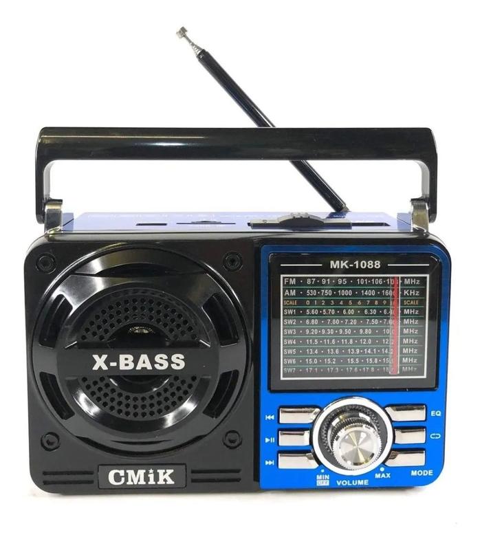 Rádio portátil am fm sw entrada usb sd e lanterna 110v/220v bateria ...