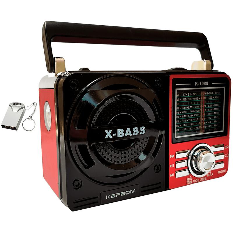 Rádio Portátil Am Fm Vintage Aux Usb/Sd/Tf Recarregável Mini Pendrive ...