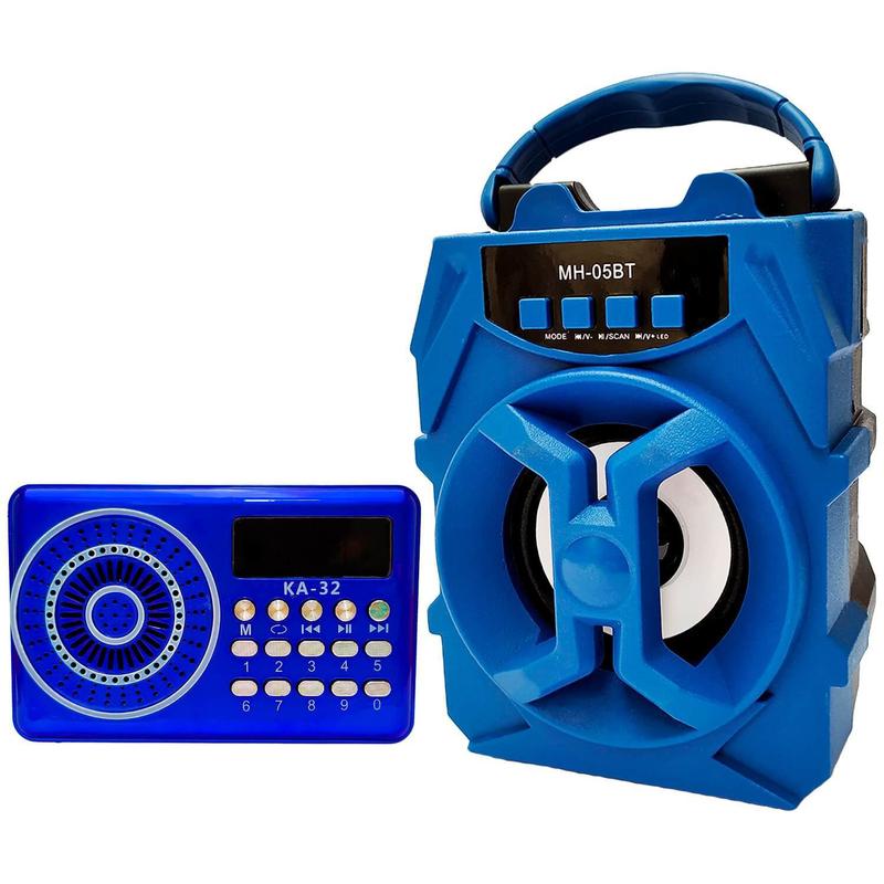 Radio Portátil Bluetooth Fm Caixinha De Som Usb Led Cartão Sd Aux Mp3 ...