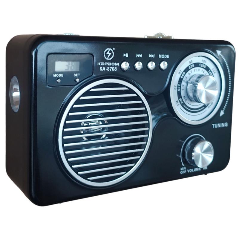 Rádio Portátil Vintage Am/Fm Usb Micro Sd Bluetooth Aux Potente ...