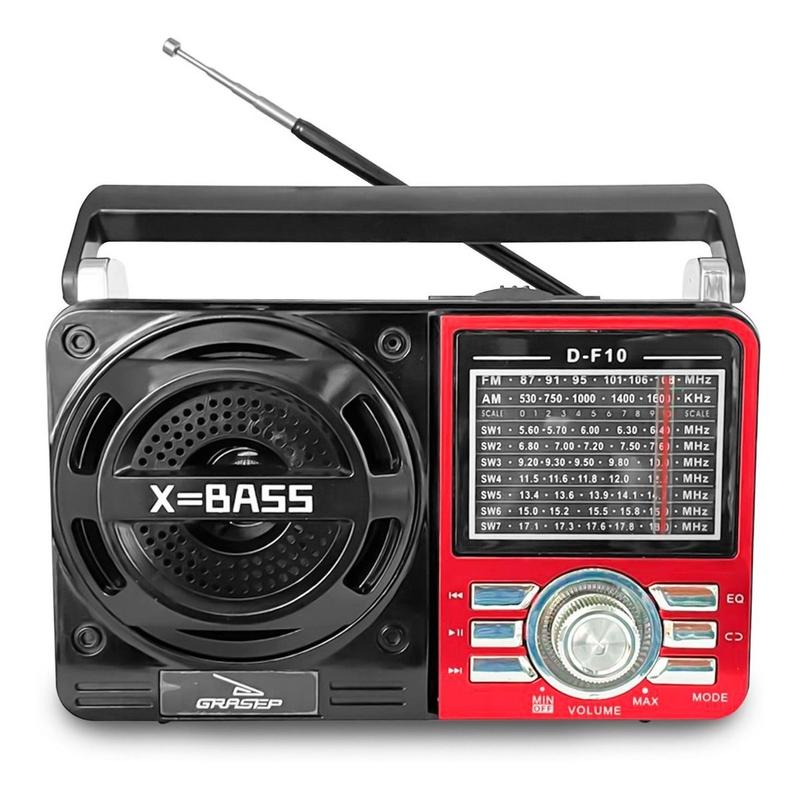 Rádio Retrô Bluetooth Am Fm Portátil Radinho Tomada Pilha - GRASEP ...