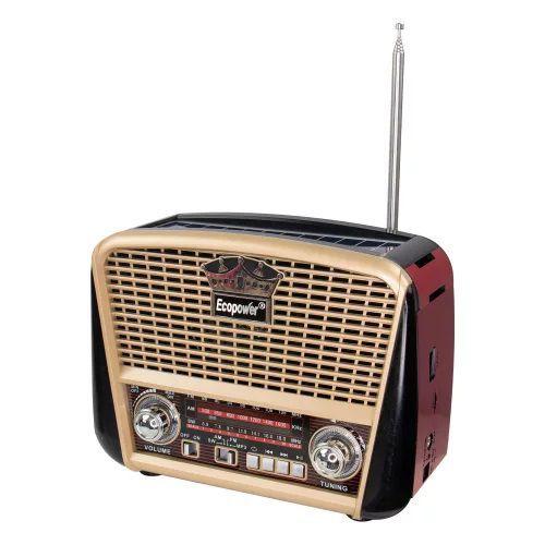 Radio Retro Bluetooth USB/ SD Recarregável Solar Bivolt - Ecopower ...