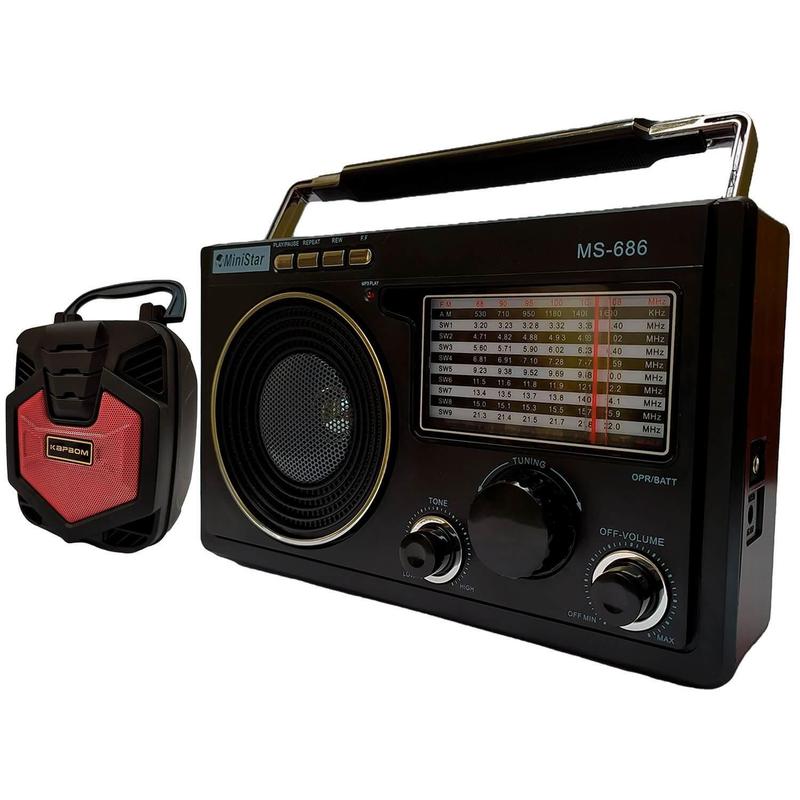 Radio Retro Portátil Vintage Am Fm Usb Pendrive Cartão Sd Potente Mini ...