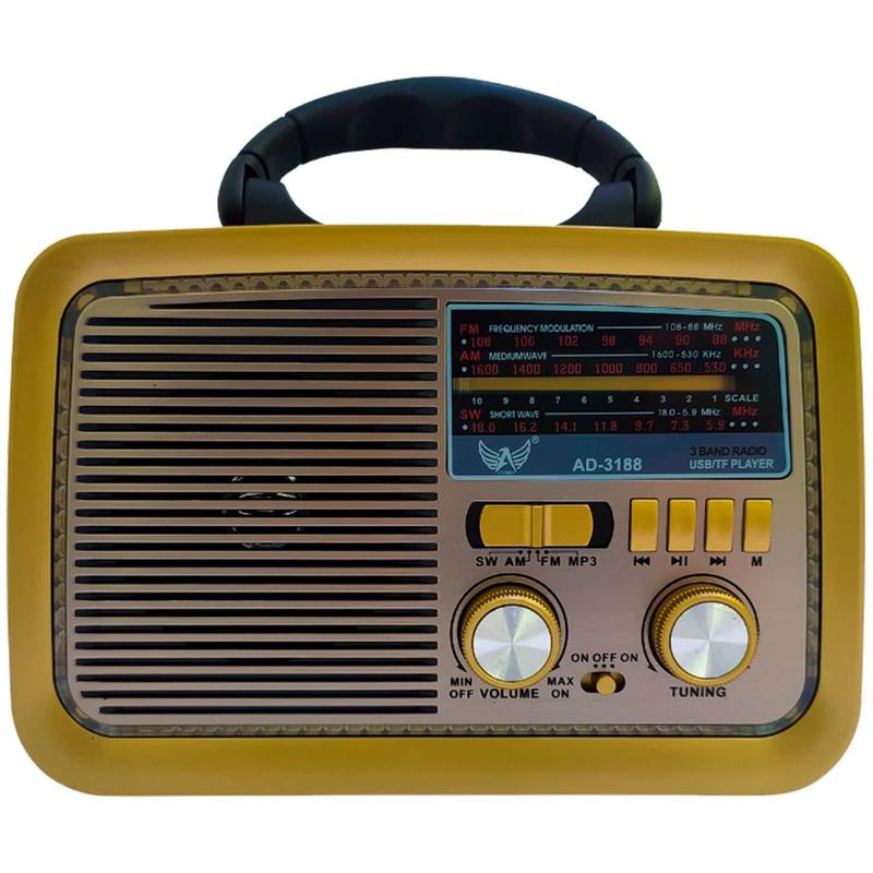 Rádio Retrô Vintage Bluetooth Am Fm Sw Portátil Usb Mp3 C/ Lanterna A ...