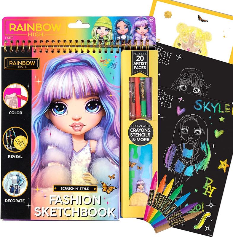 Rainbow High Scratch 'n Style Fashion Sketchbook by Horizon Group USA ...