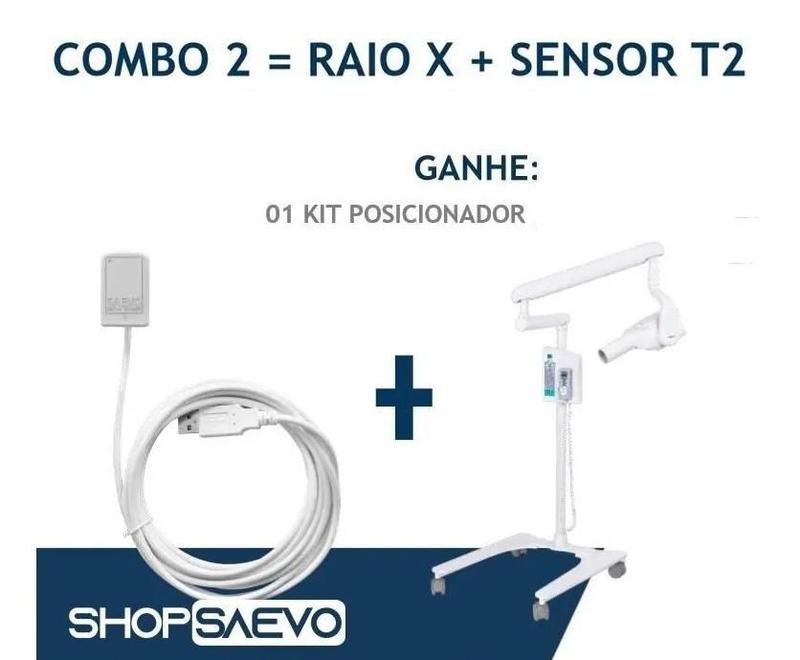 Raio X Odontológico Coluna Móvel + Sensor Digital Tamanho 2 Saevo ...