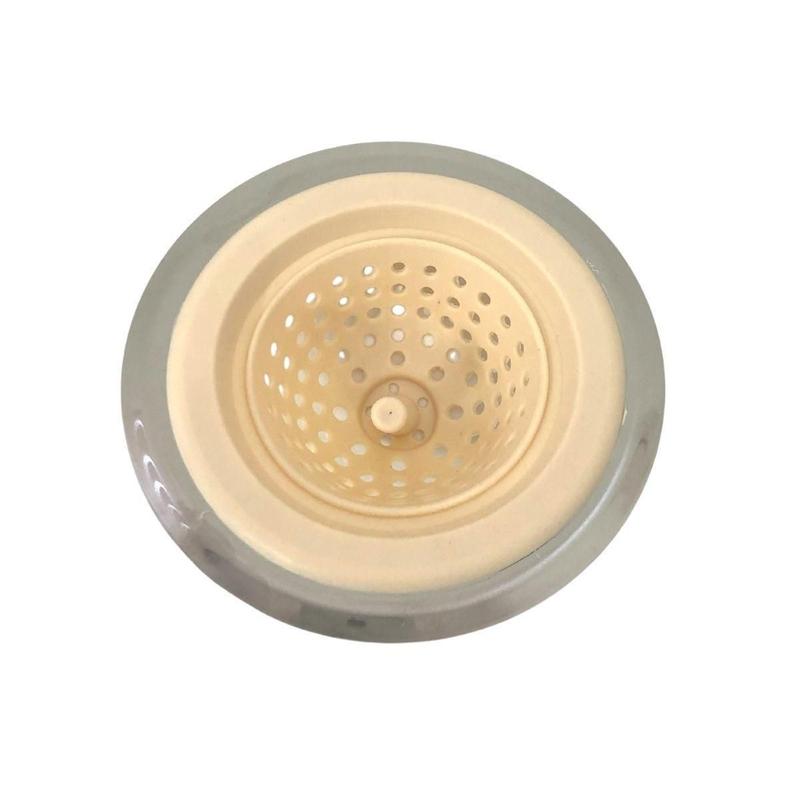 Ralo De Pia Em Silicone E Aço Inox Redondo 11,5X5Cm Creme - Fratelli ...