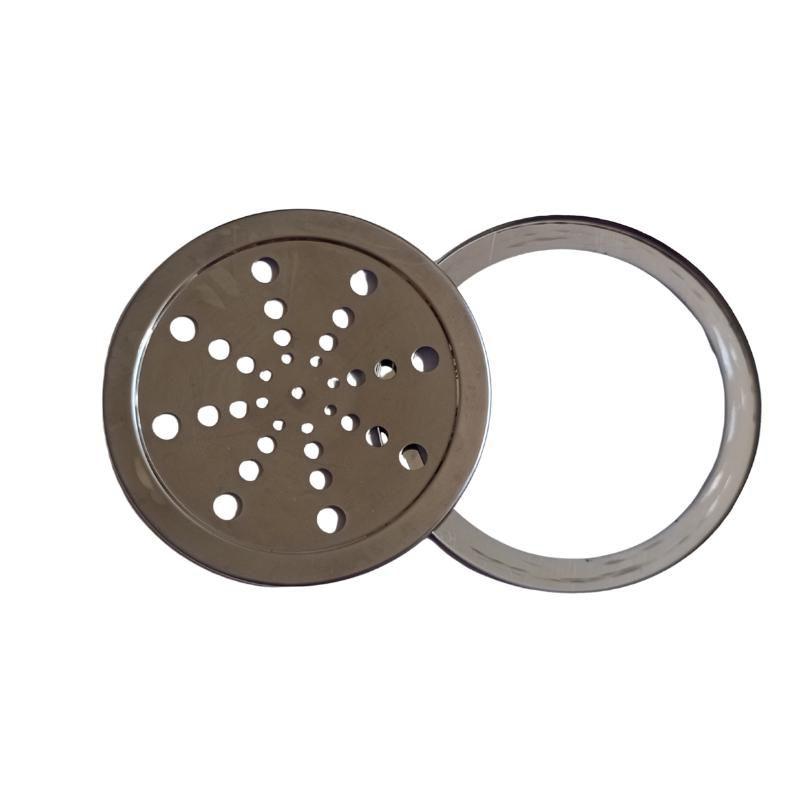 Ralo Grelha Inox Redonda 250 mm - 0,8 mm com aro inox - CIANOX - Ralo ...