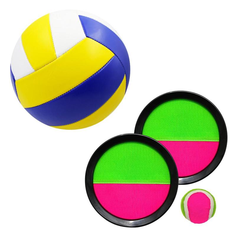 Raquete de Bateu Colou Bolinha + Bola de Vôlei Praia / Quadra - WE ...