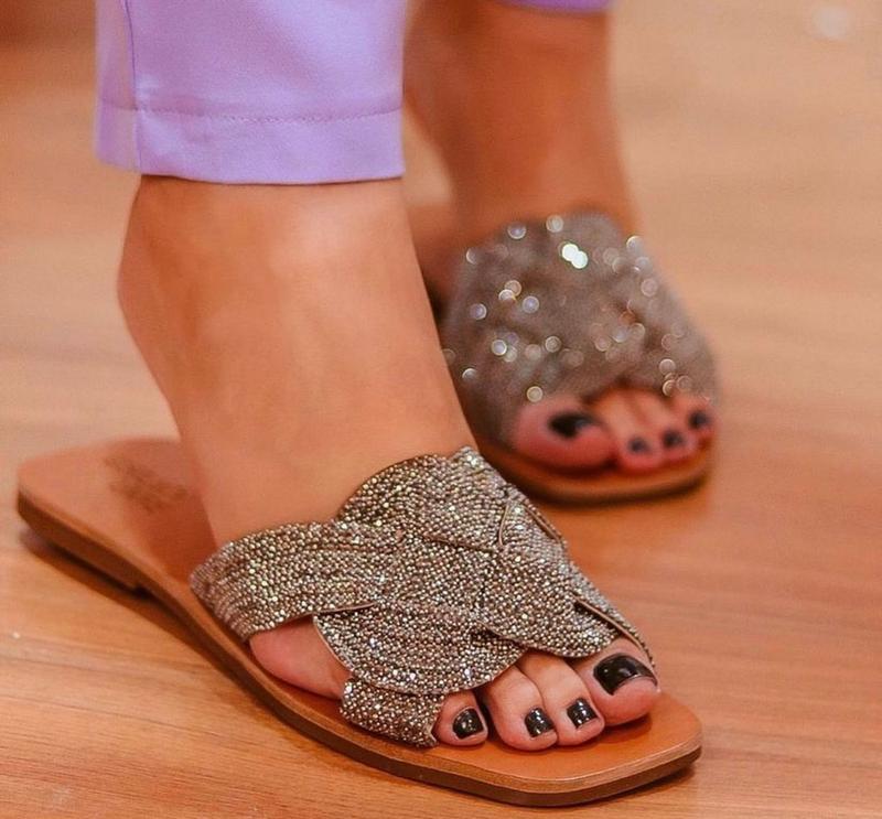 Rasteirinha sucesso de vendas com designer de brilho - Skala ...