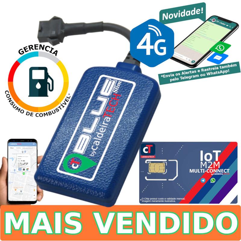 Rastreador Veicular Gps caldeiraTECH Blue com Chip - Alarmes e ...