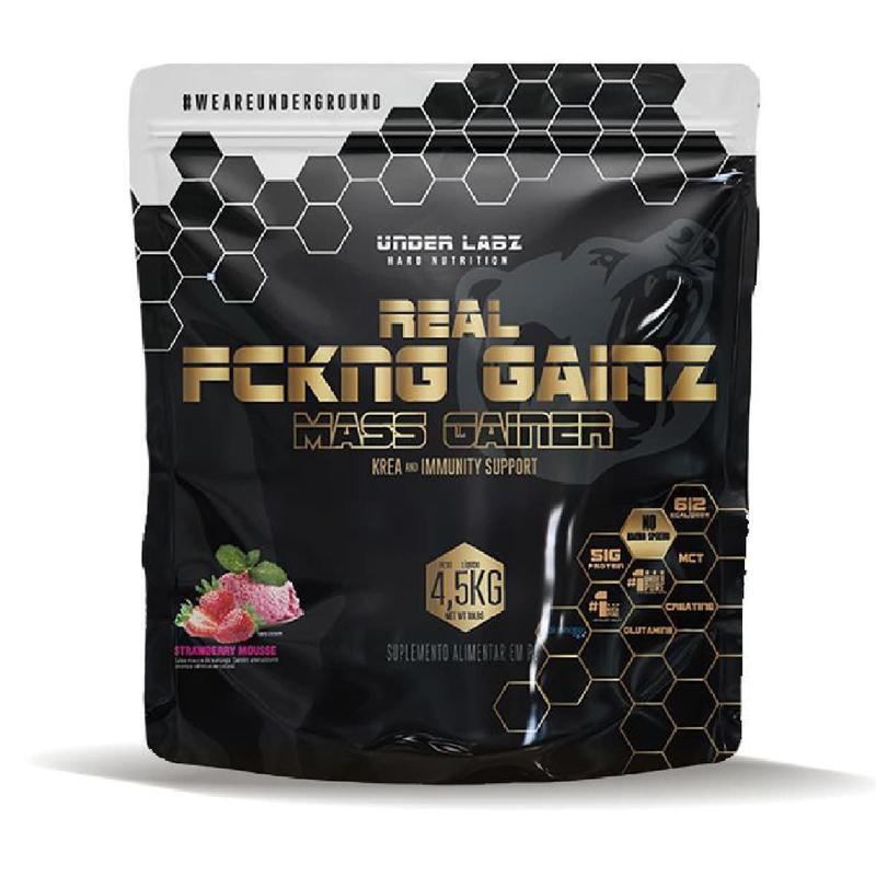 Real Fckng Gainz Mass Gainer 4,500g Under Labz - Hipercalórico / Massa ...