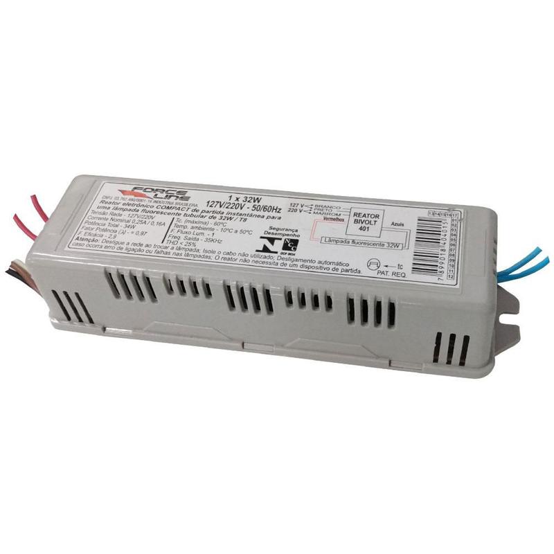 Reator Eletrônico 1 Lâmpada Tubular 32w Force Line - Reator - Magazine ...