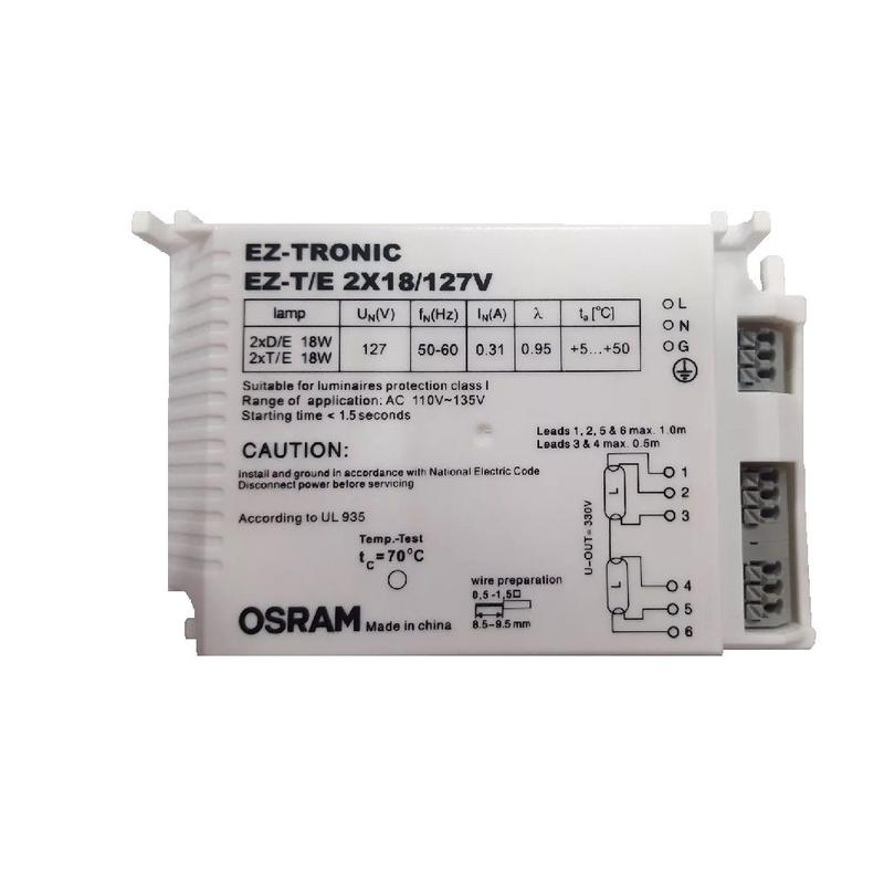 Reator eletrônico ez-tronic ez-t/e 2x18w 127v afp osram - Reator ...