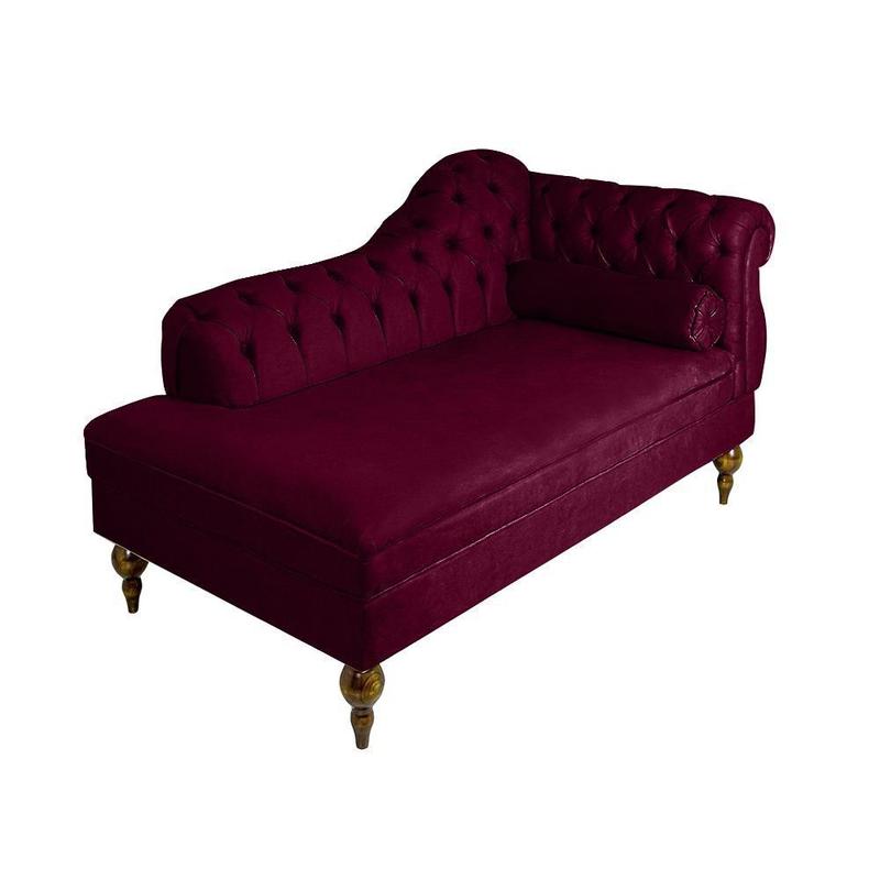 Recamier Sofá Divã Cancun Capitone - Móveis Renascer - Recamier ...