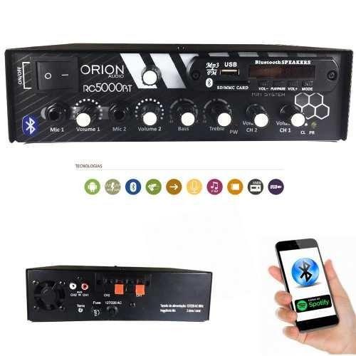 Receiver Orion BT 300W 2 MIC + AUX - 2 Canais RC5000 - LeSon - Receiver ...