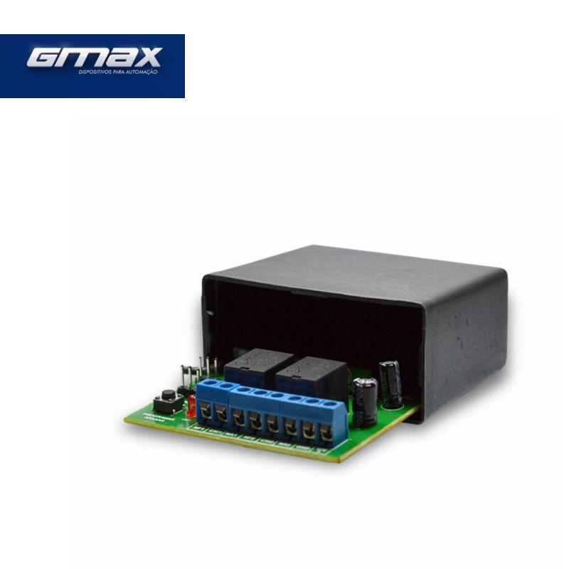 Receptor 2 Canais Gmax G2c 433mhz Fechadura Trava Portão - GMAX-PPA ...
