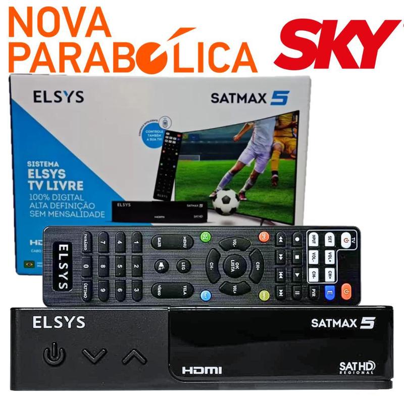 Receptor Hd Para Usar Na Sky Livre Sem Mensalidade. - Elsys - Receptor ...