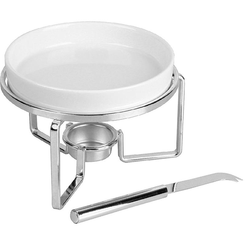 Rechaud de porcelana p/queijo c/faca e suporte de aço - Haüskraft ...