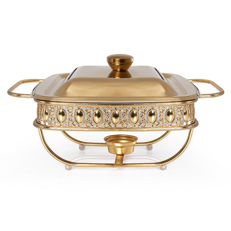 Rechaud em vidro clássico quadrado com tampa inox gourmet mix - Rechaud ...