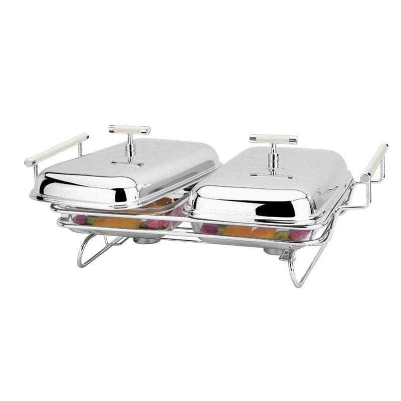Rechaud Retangular Duplo Regent Inox Perle 2 x 1,5l 13050 - Rechaud ...