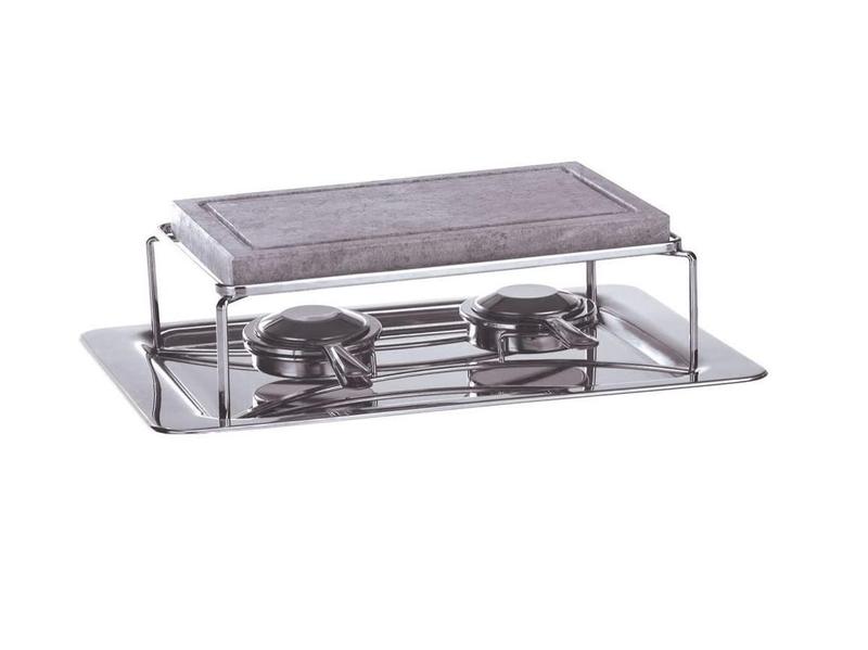 Réchaud Vicenza com Pedra Sabão 2 Queimadores Fondue Hara - Rechaud ...