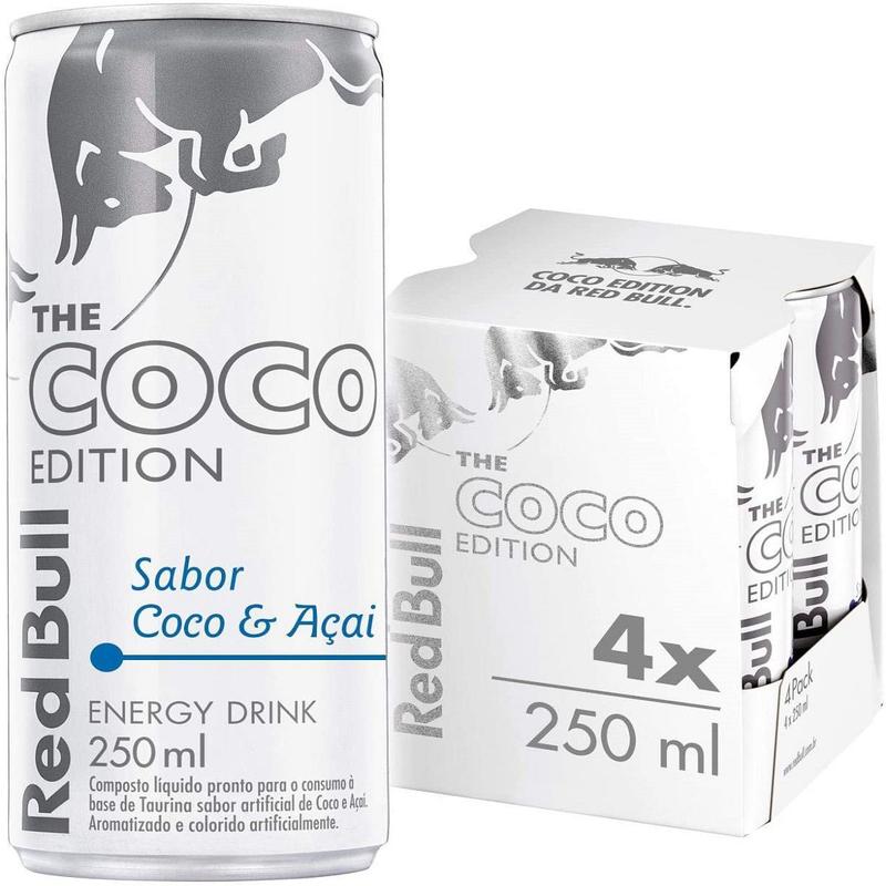 Red Bull Sabor Coco Açaí Lata 250ml The Coco Edition Energy - Bebida ...